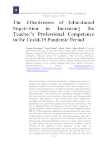 The Effectiveness of Educational Supervision in Increasing the Teacher’s Professional Competence ...